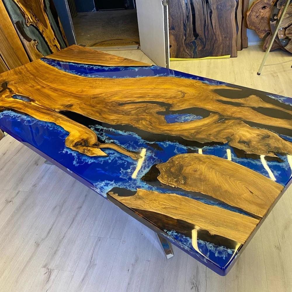 Wood Slab Epoxy Table - Etsy