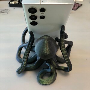 Octopus Phone Sculpture 3D Printed Phone Stand - Etsy