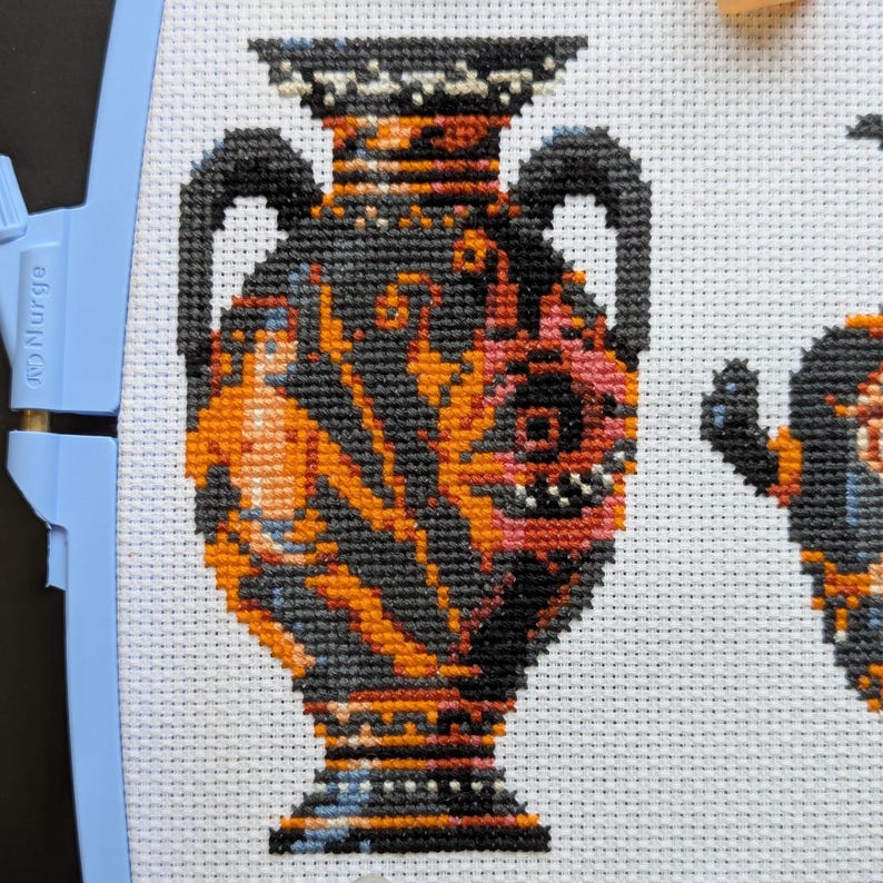 RPG Monster Vases Cross Stitch Pattern, Pixel Art D&D Project (digital ...