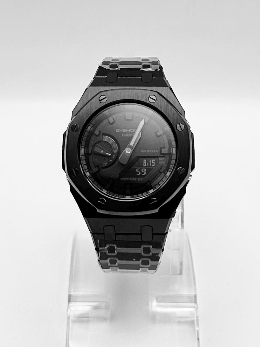 GA-2100 Custom Casioak Mod All Black Mens Watch - Etsy