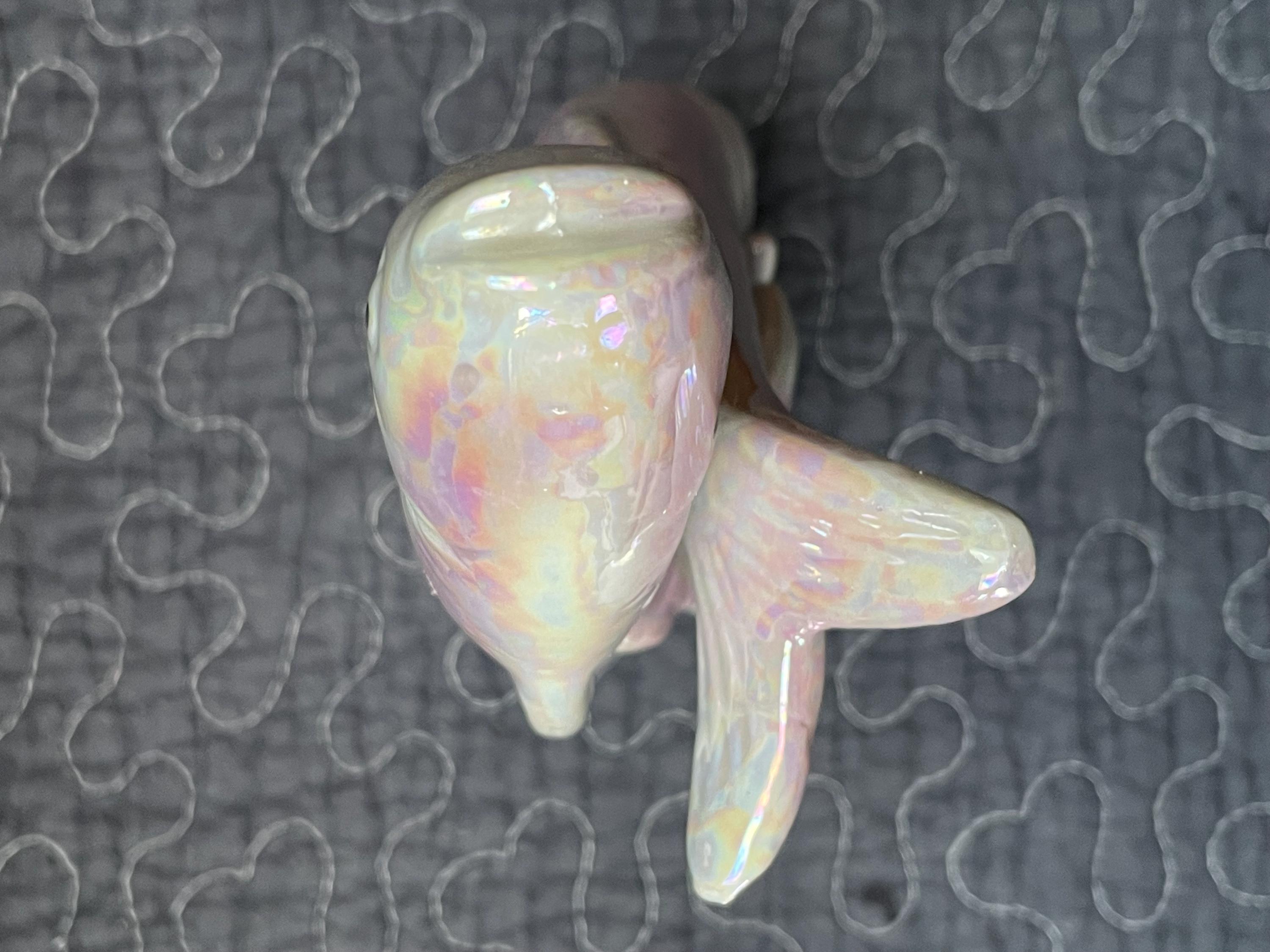 Pearlescent Koi Fish Jumping Out of Water Figurine Made in China Pisces ...