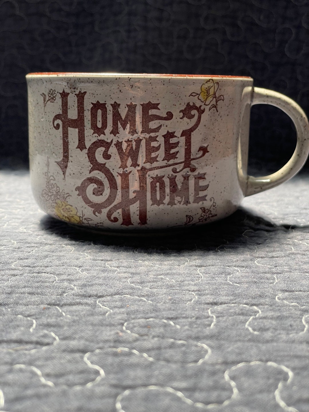 Vintage Stoneware Soup Mug: Speckled Crazed Design, Made in Japan - Etsy