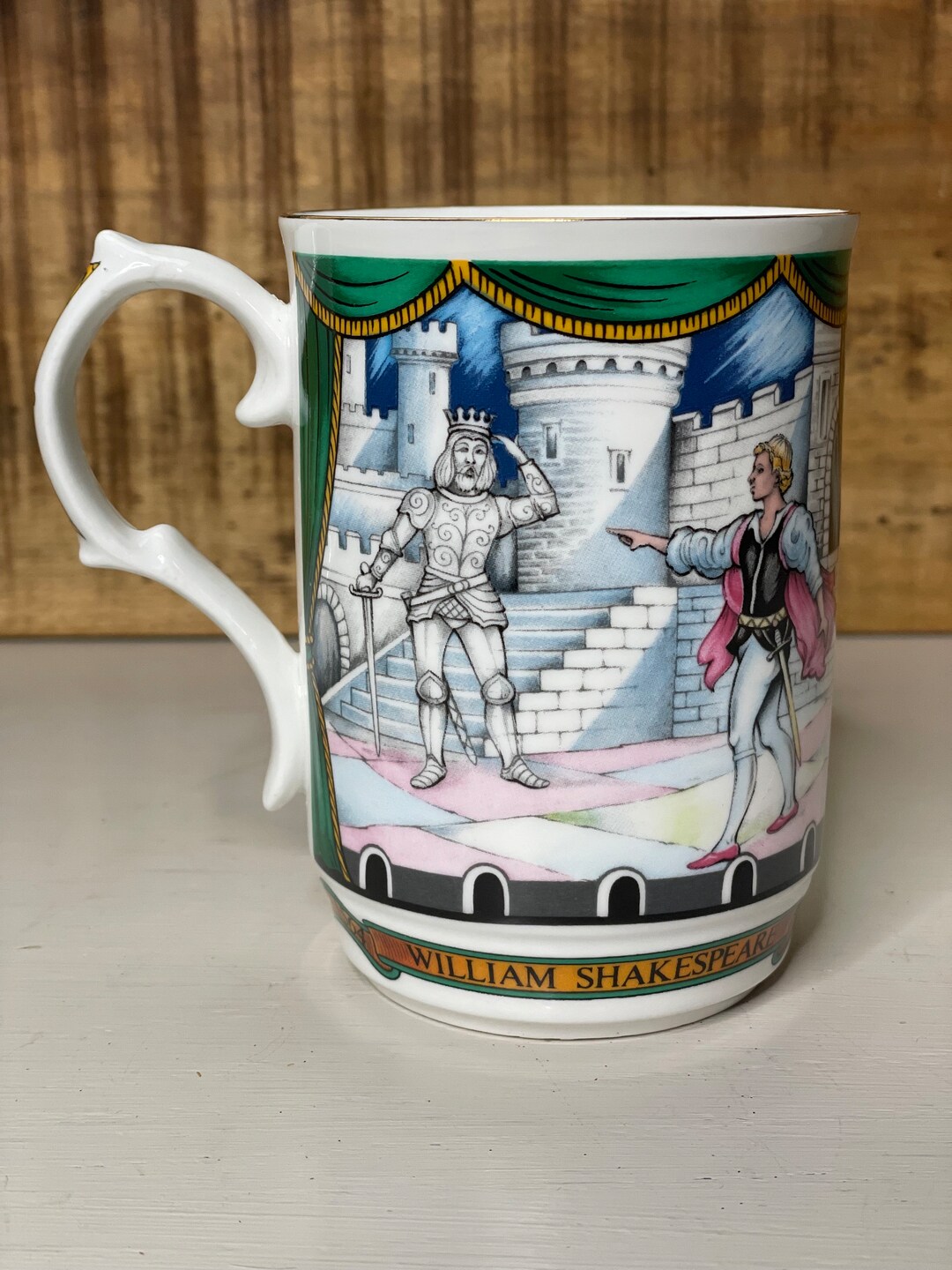 William Shakespeare “hamlet” Mug With Metalic Gold Trim Theater/theatre ...