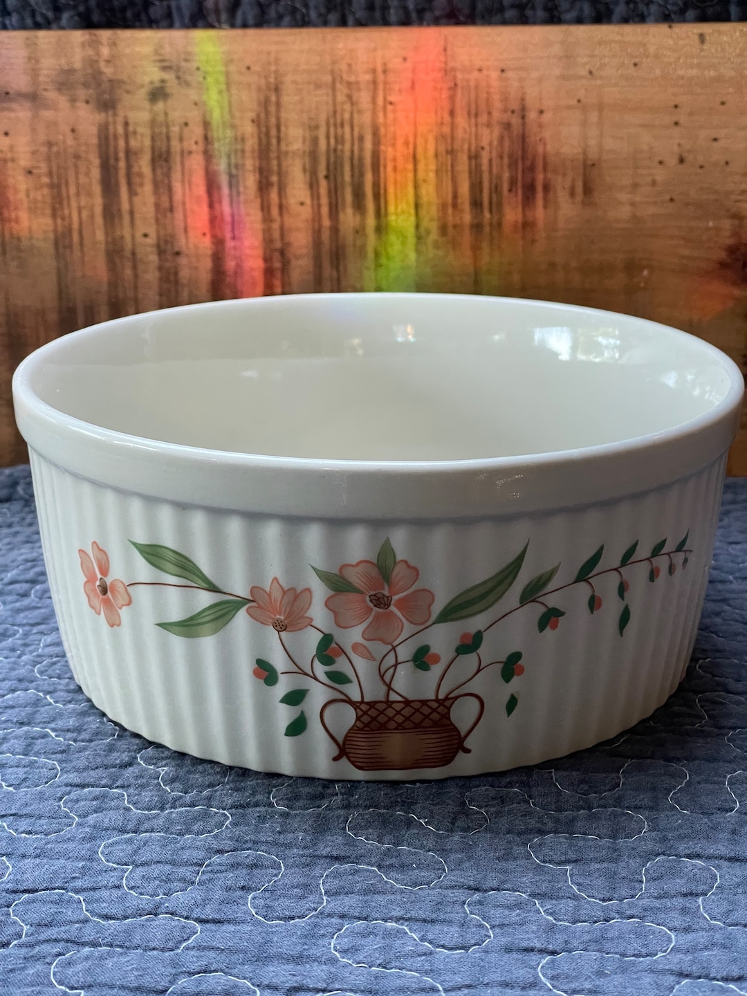 Soufflé Dish Countryside Stoneware Collection Oven Microwave Dishwasher ...