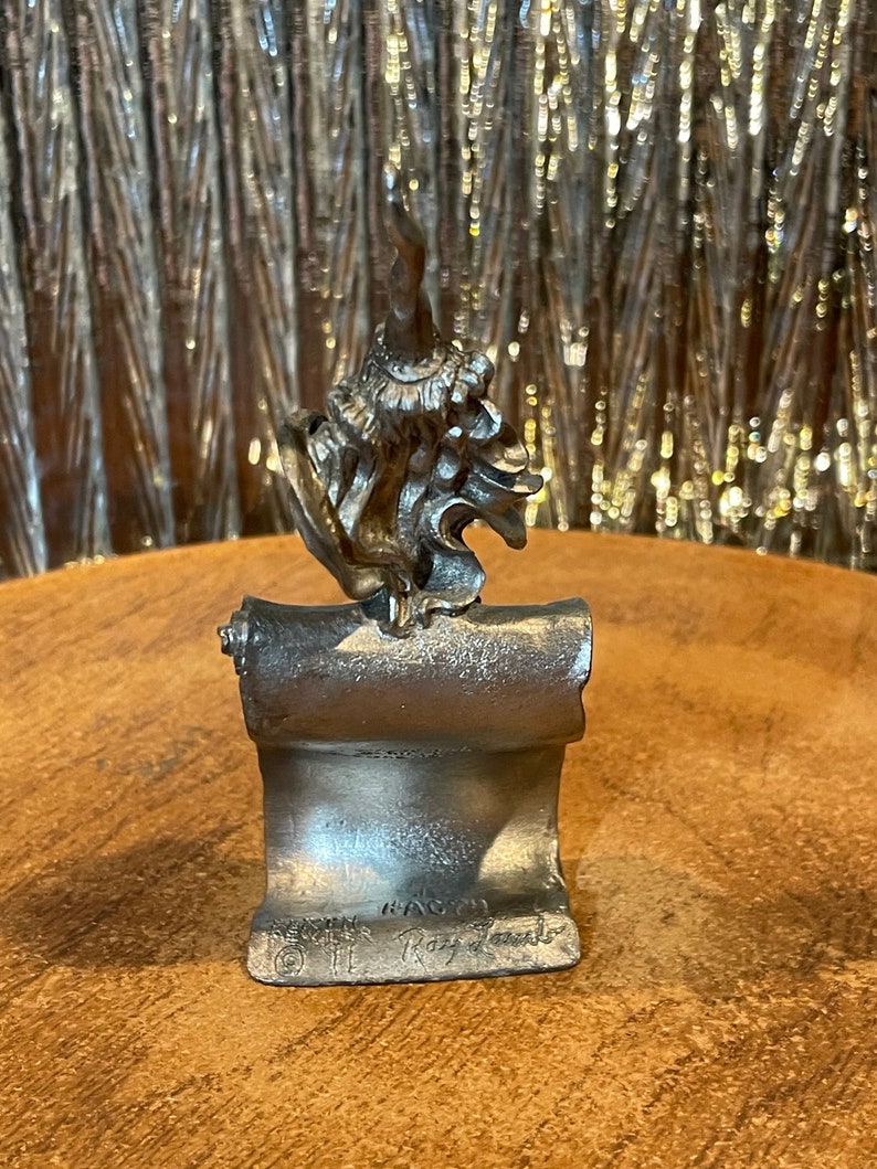 Vintage Ray Lamb Perth Pewter Wizard Figurine With AB Crystal - Etsy