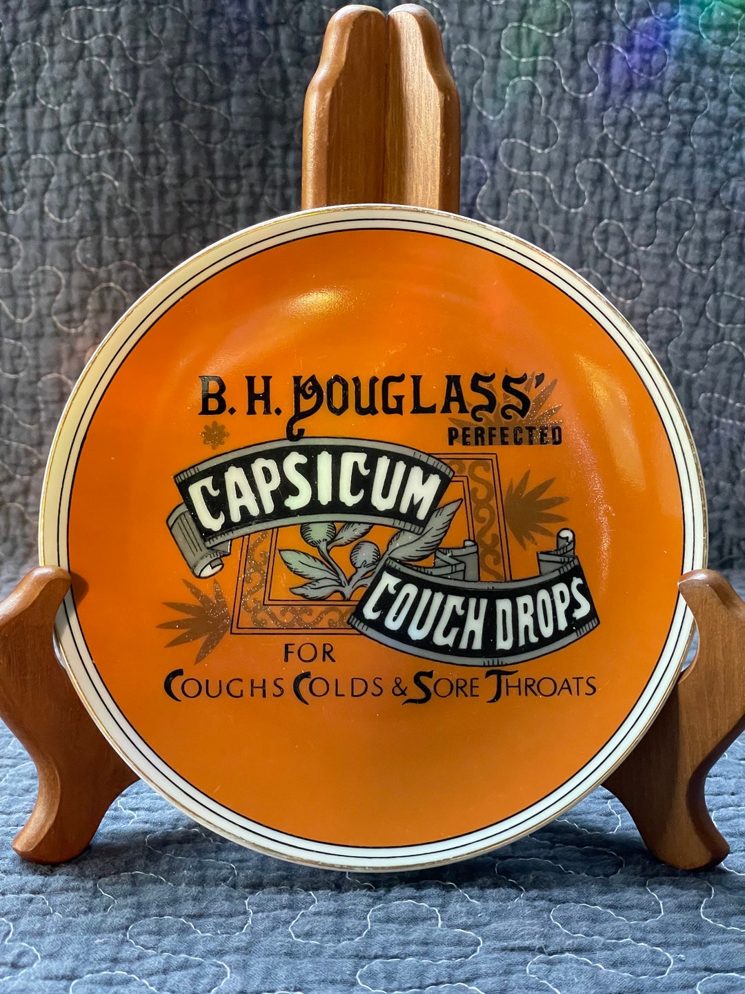 Vintage B.H. Douglass' Capsicum Cough Drops Advertisement Plate - Etsy