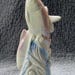 Pearlescent Koi Fish Jumping Out of Water Figurine Made in China Pisces ...