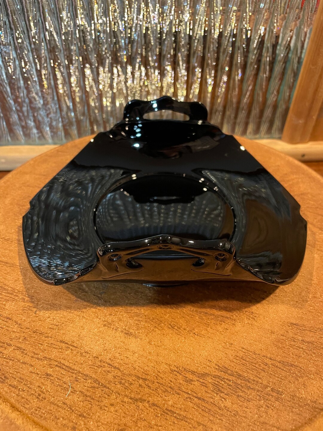 Vintage 1920’s-1930’s L.e.smith Company Black “amethyst” Double Handled ...