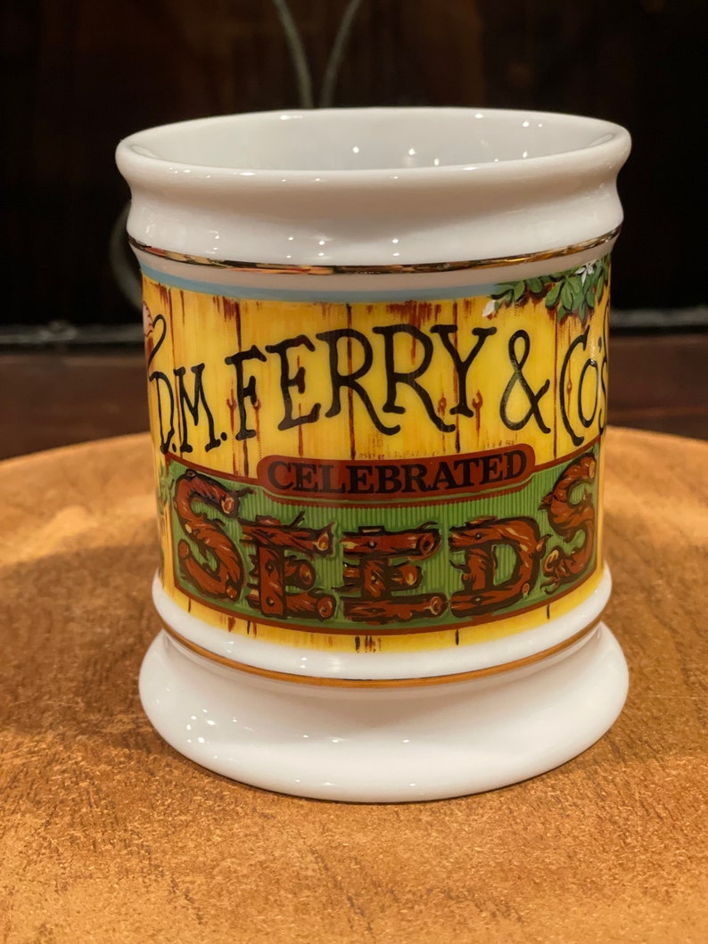 D.M. Ferry & Co’s Celebrated Seeds the Corner Store Porcelain Mug 1985 ...