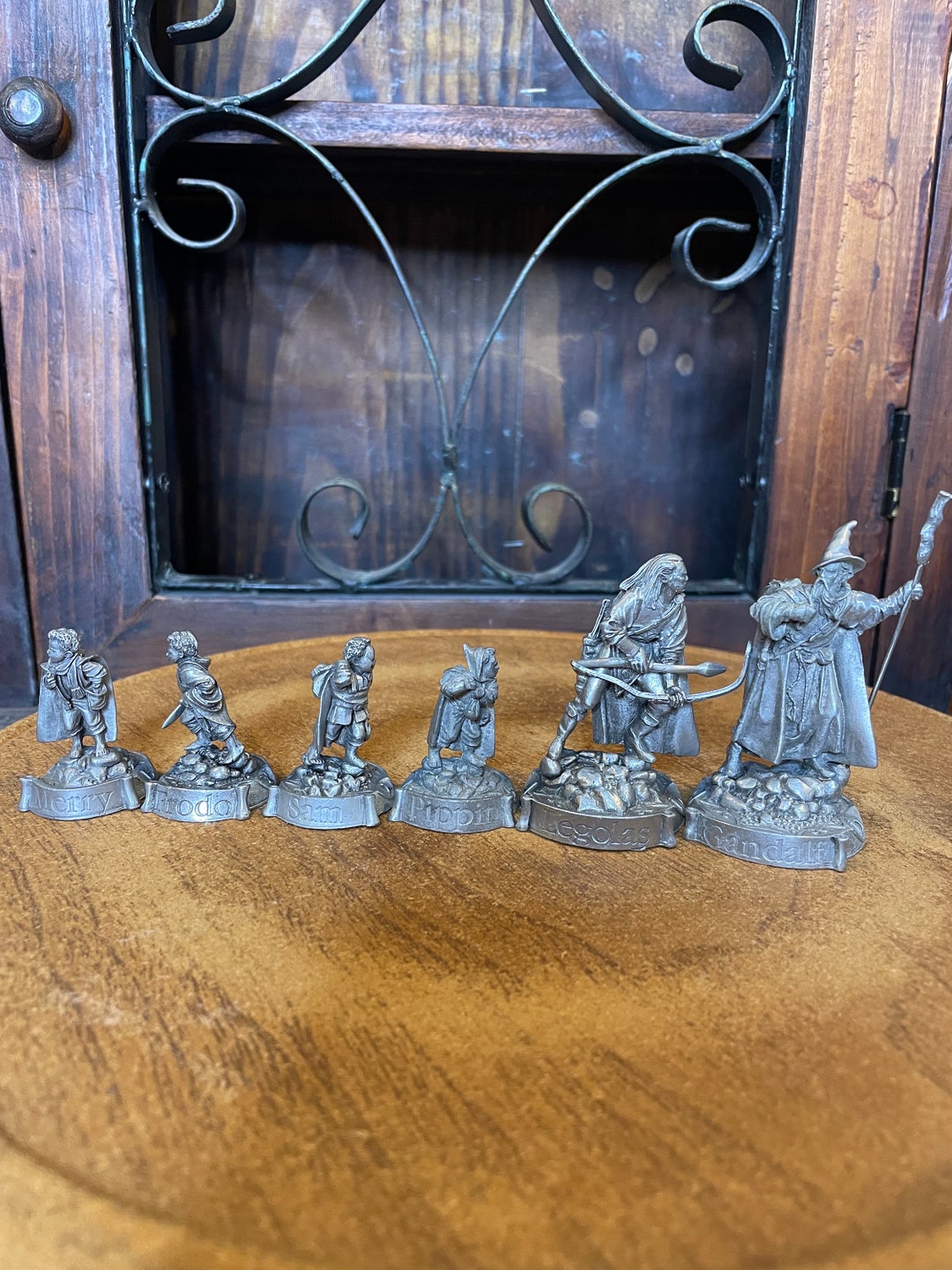 6 Vintage Rawcliffe Pewter Lord of the Rings Figures, Gandalf Legolas ...
