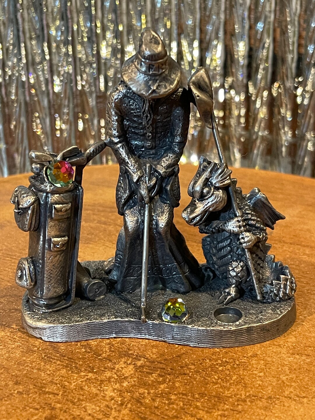 Tudor Mint Myth and Magic “bet You Miss It” Pewter Wizard and Dragon ...