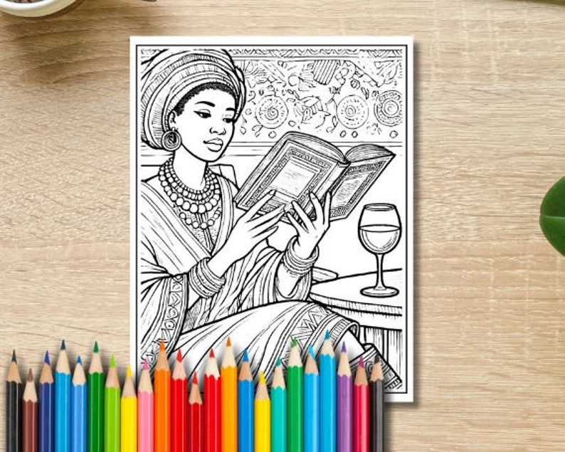 Diverse Beautiful Black Women Coloring Pages Downloadable, Easy, and ...