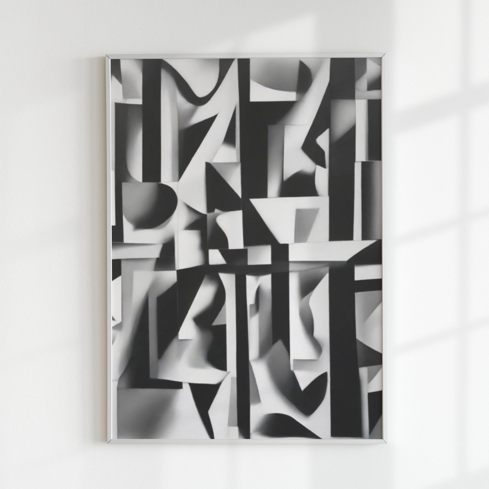 Modern Black and White Designer Print, Large Poster Download, Fashion ...