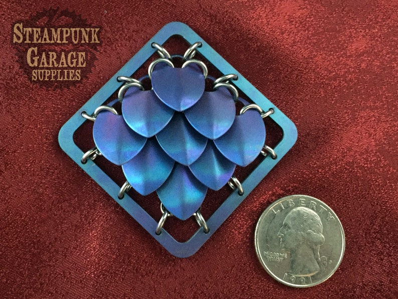 Lightweight TITANIUM dragon Patch Pendant - Etsy