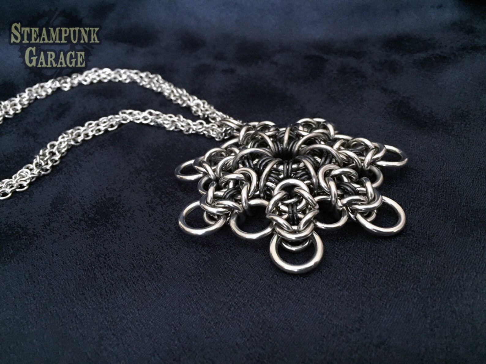 Dramatic Snowflake Chainmaille Pendant - Etsy