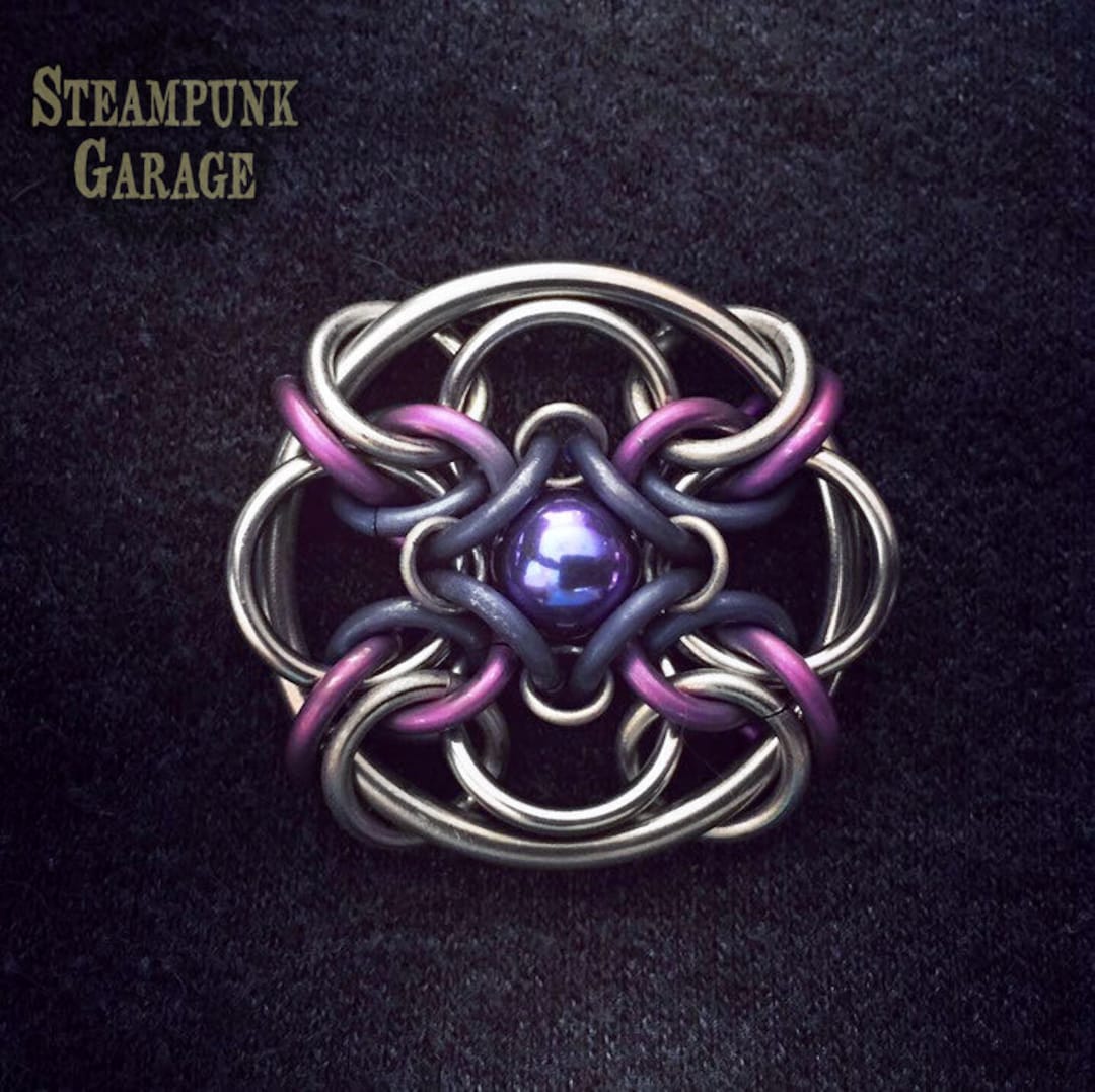 Sleek Forbidden Eye Pendant - Handcrafted Chainmaille Necklace - Unique ...