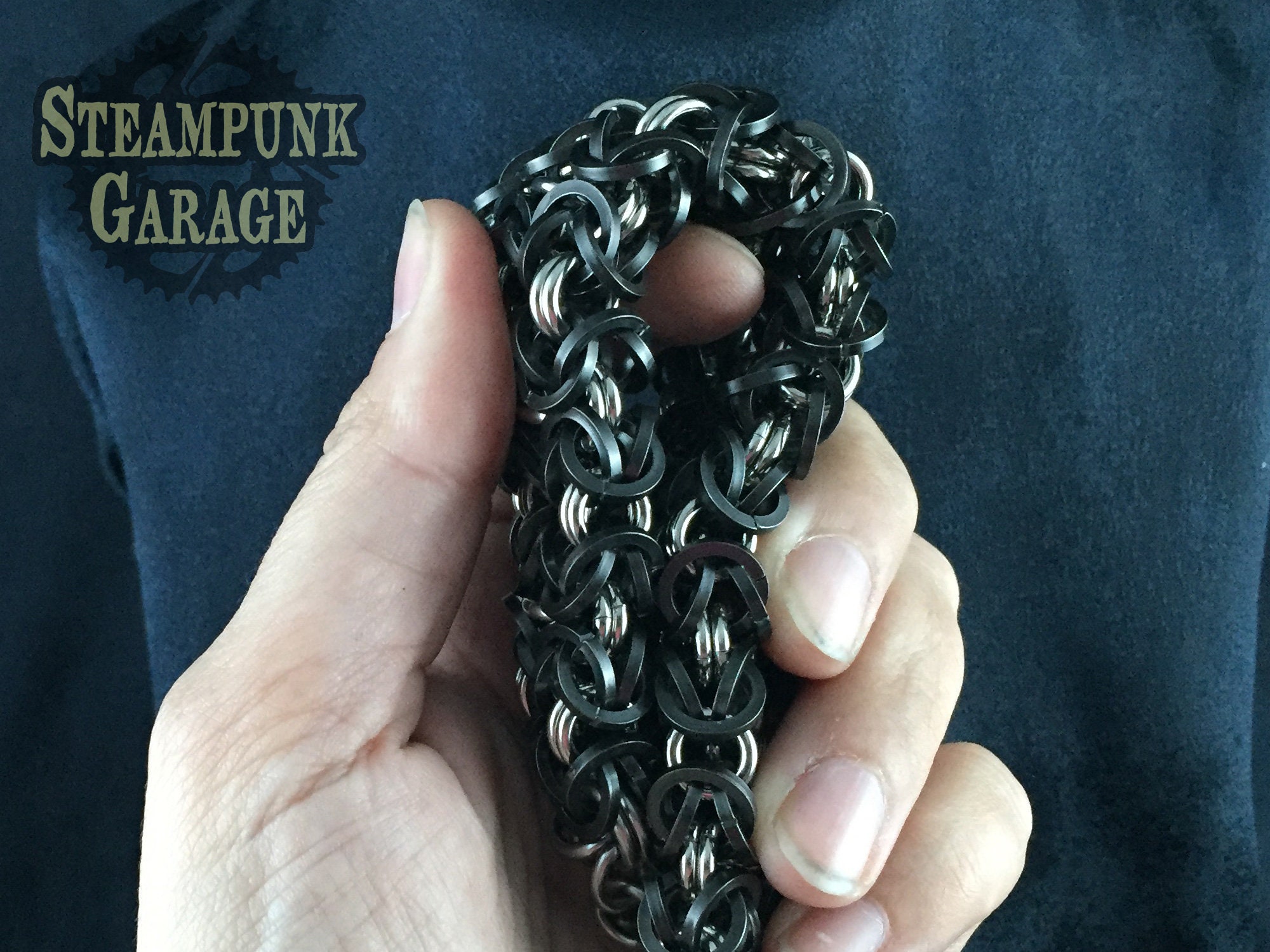 EXTREME Beast Cuff Heavy Duty Metal Black Byzantine | Etsy