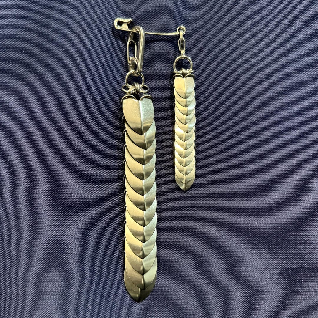 Clacker Fidget - Steel Scalemaille - Linear Dragon Scales - Etsy