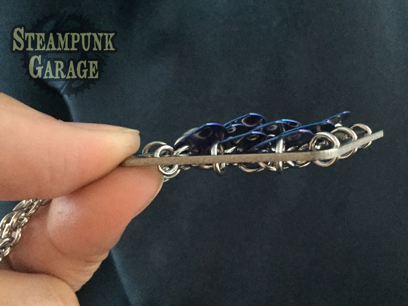 Lightweight TITANIUM Dragon Patch Pendant | Etsy