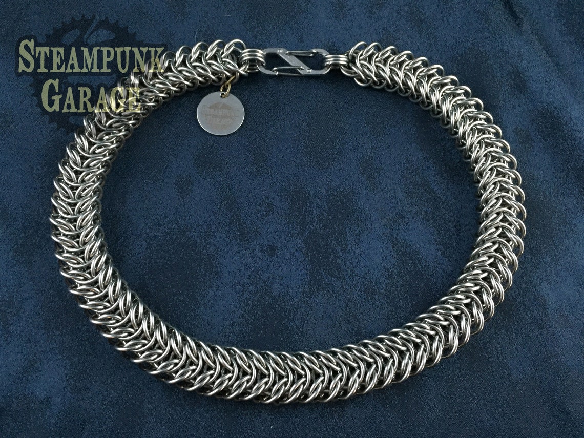 Elf Viaduct Weave Chainmaille Collar Stainless Steel or - Etsy