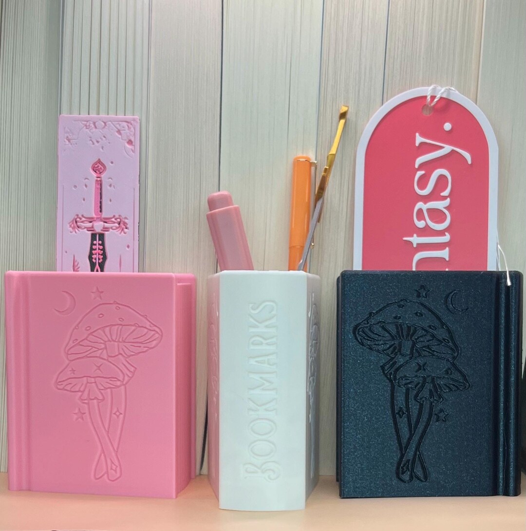 3D Printed Mushroom Bookmark Holder, Book Nook Decor - Etsy