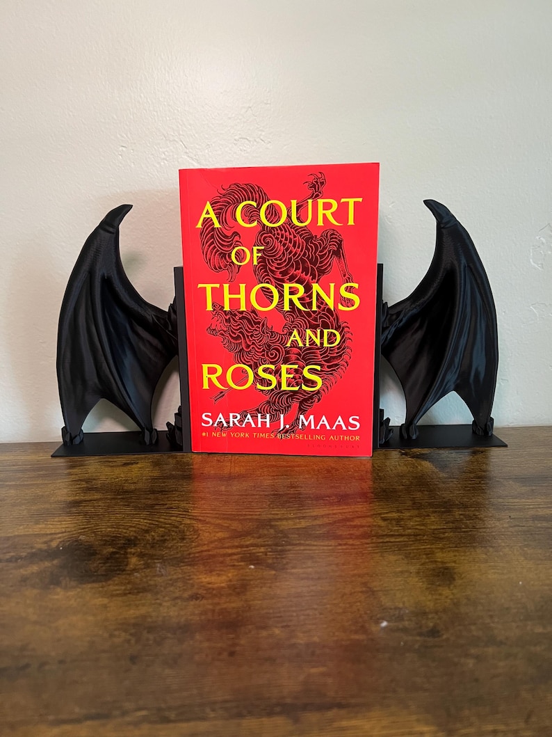 3D Printed Bat Wing Bookends | Gothic Bookshelf Decor - Etsy