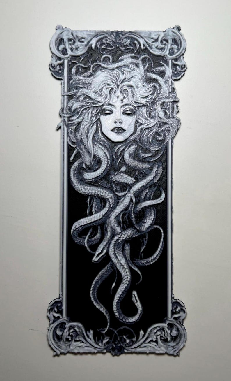 Medusa 3D Printed Bookmark Unique & Intricate Book Mark Design for Book ...