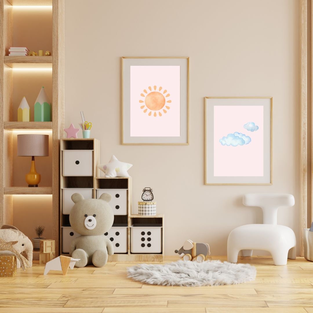 Printable Art Print for Children's Rooms, Nursery Wall Art, Sunshine ...
