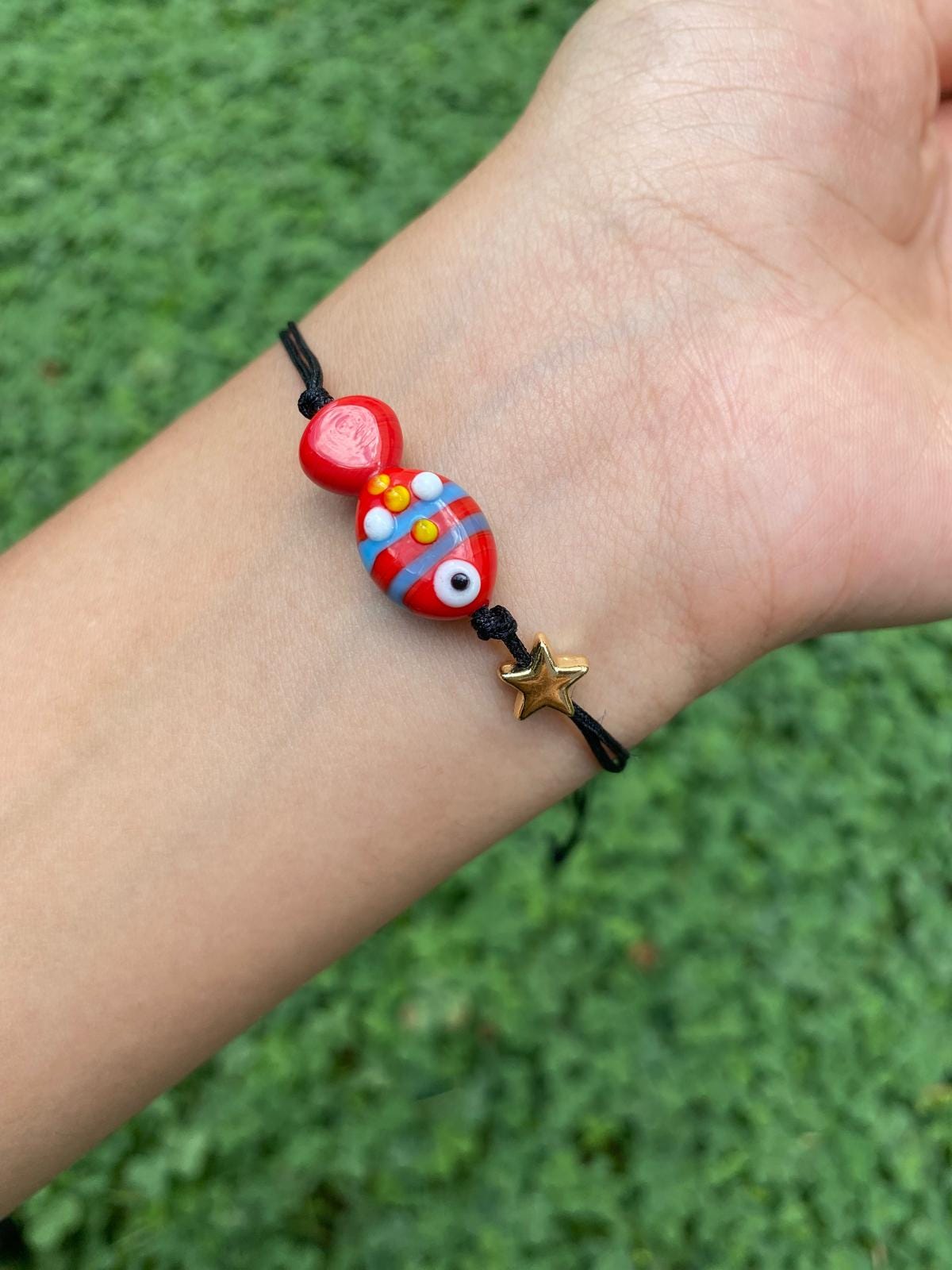 Handmade Fish Bead Bracelets With Charms - Etsy