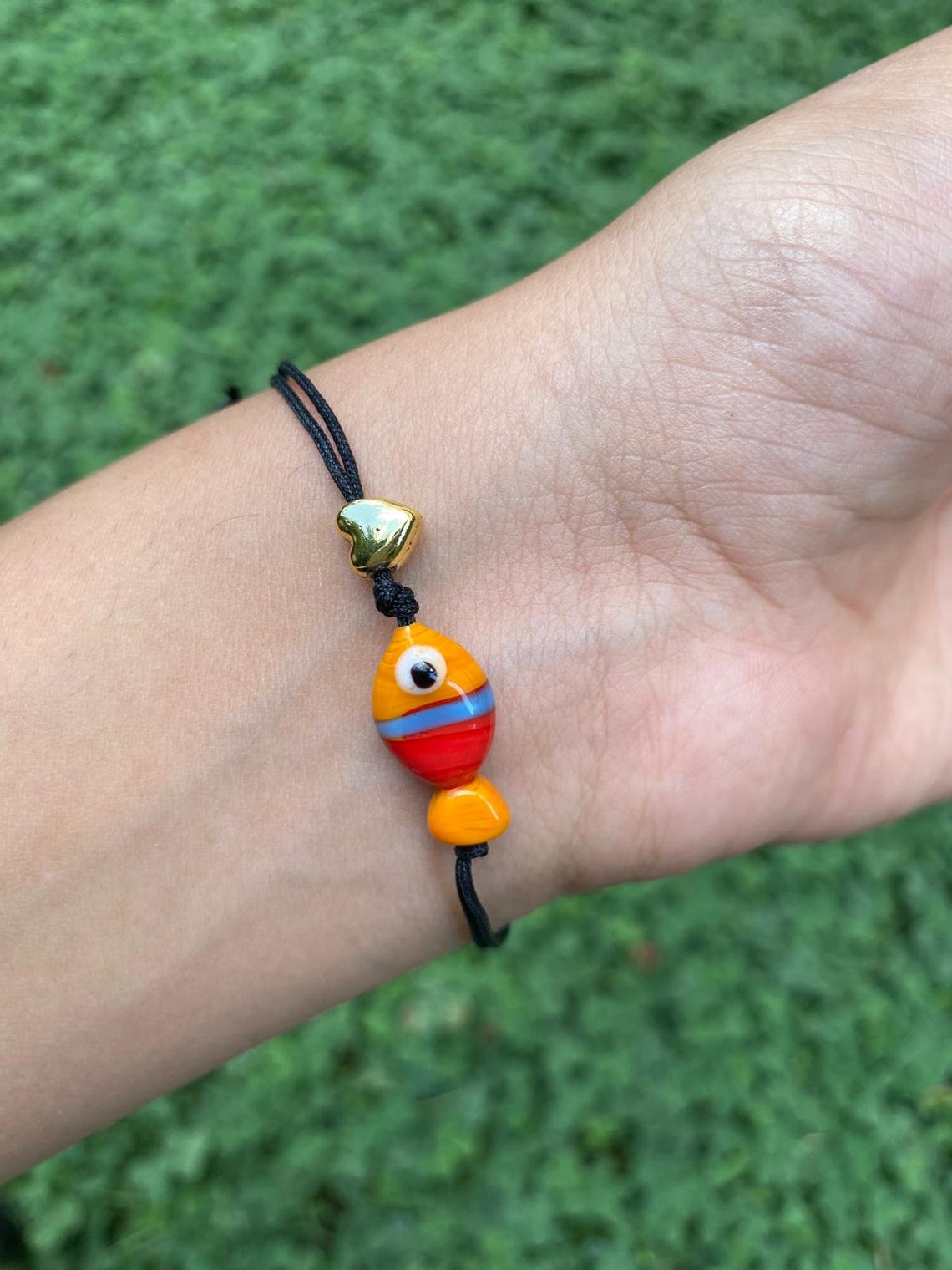 Handmade Fish Bead Bracelets With Charms - Etsy