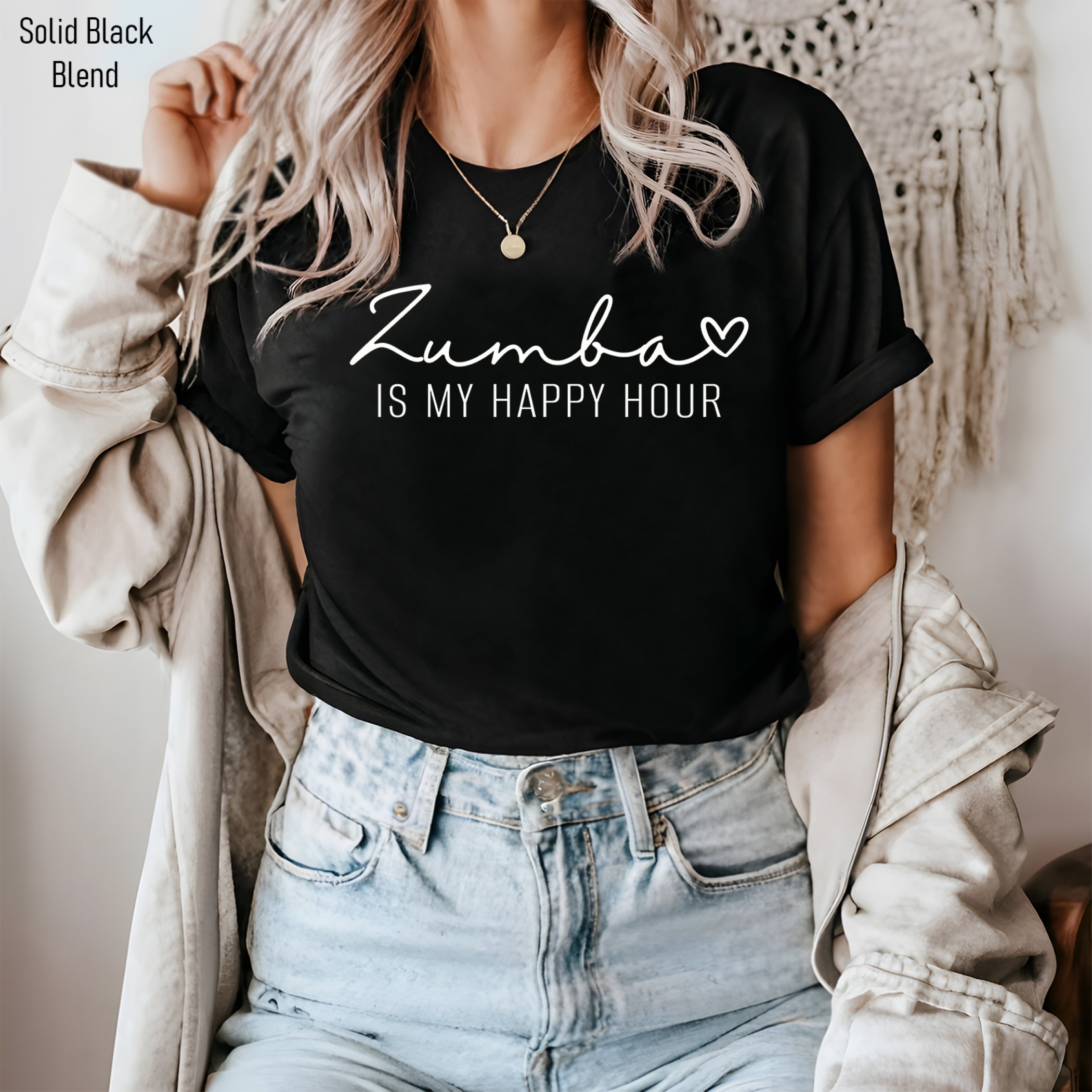 Funny Zumba T-shirt - "zumba is My Happy Hour" - Inspirational Gym ...