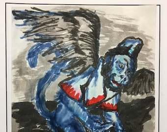 Flying monkey art | Etsy
