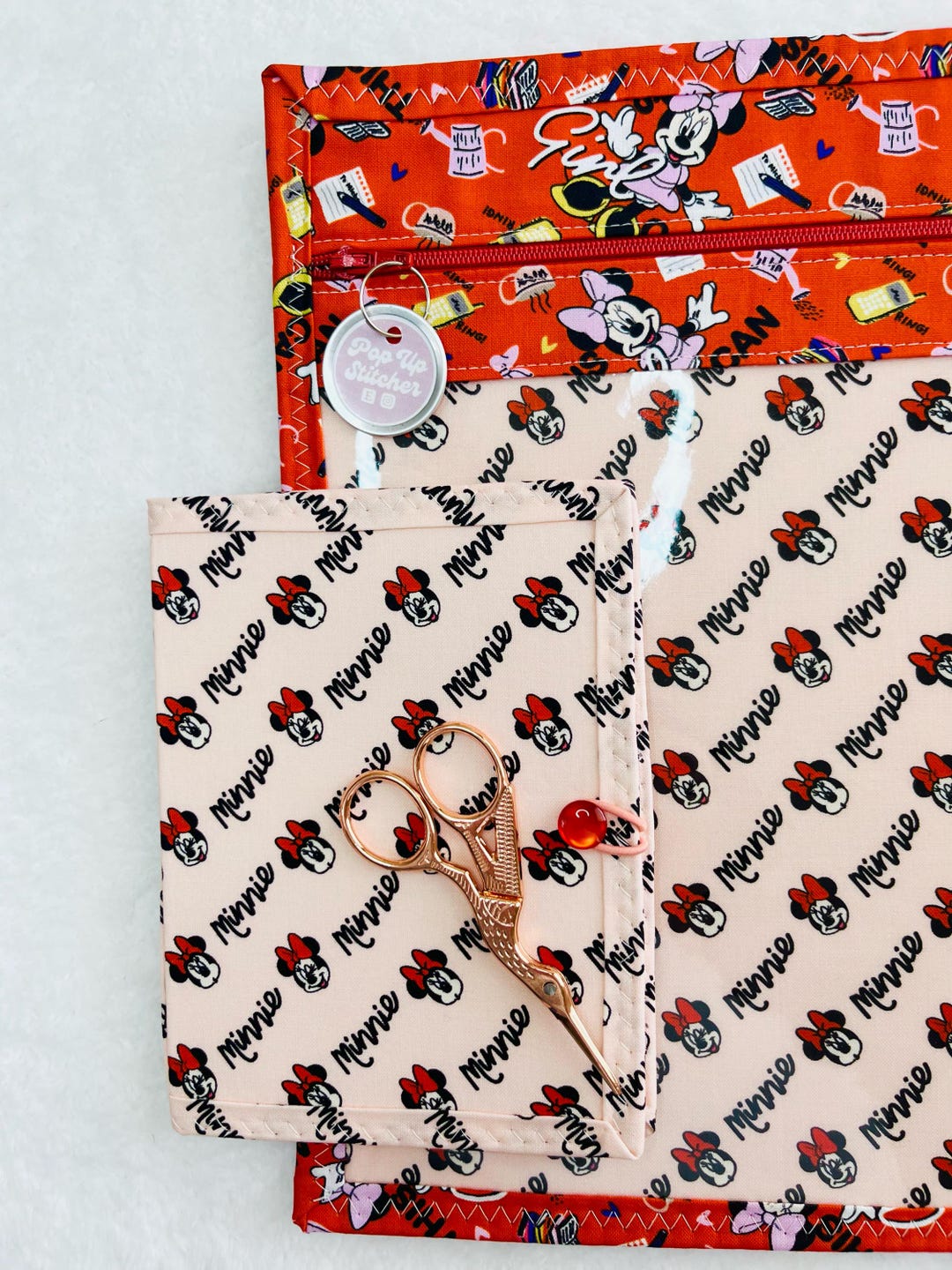 Minnie Mouse Inspired Gift Set : Vinyl Front Project Bag, Thread Bestie ...