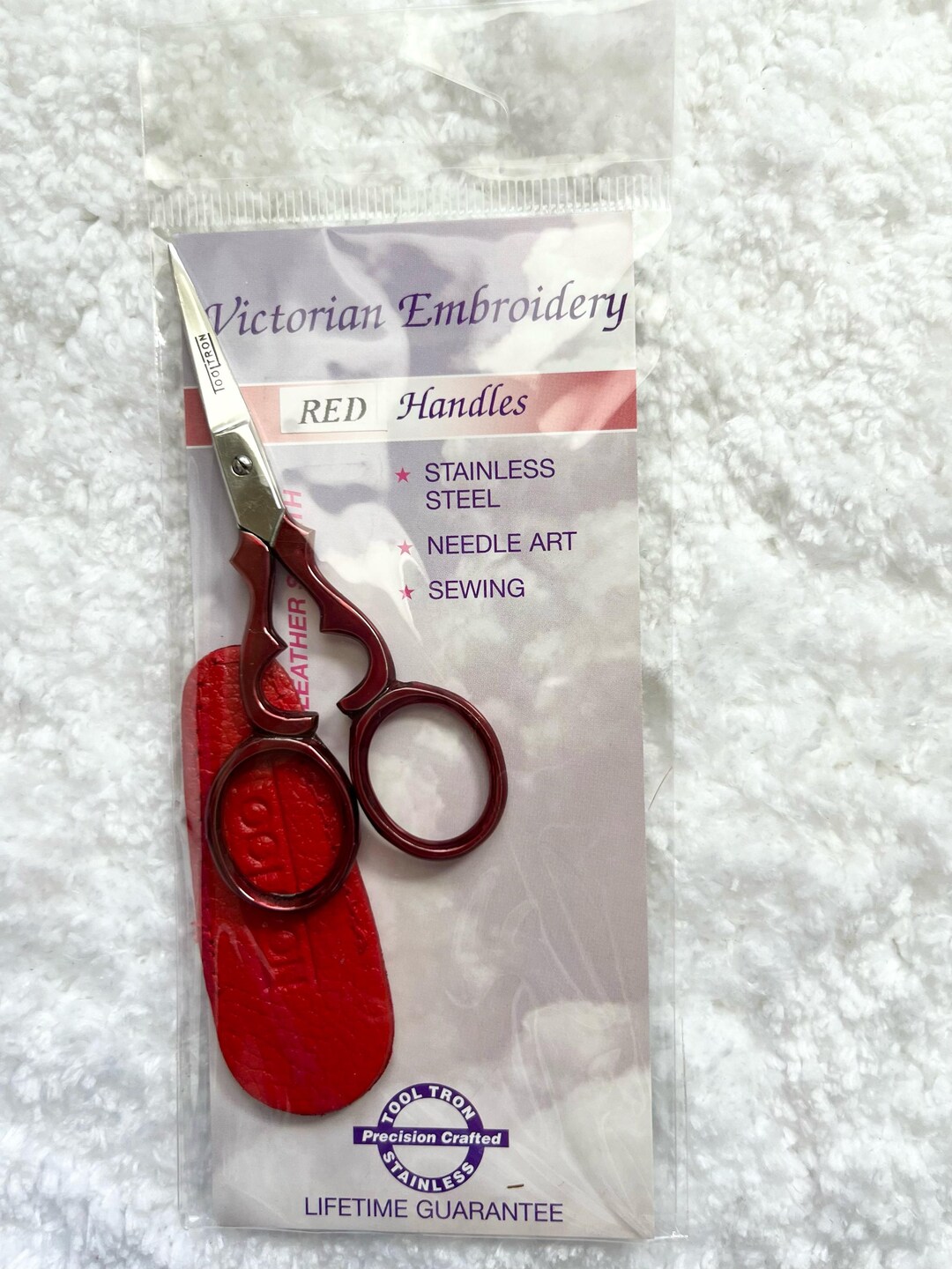 Red Embroidery Scissors : Tooltron Brand. for Cross Stitch, Needlework ...