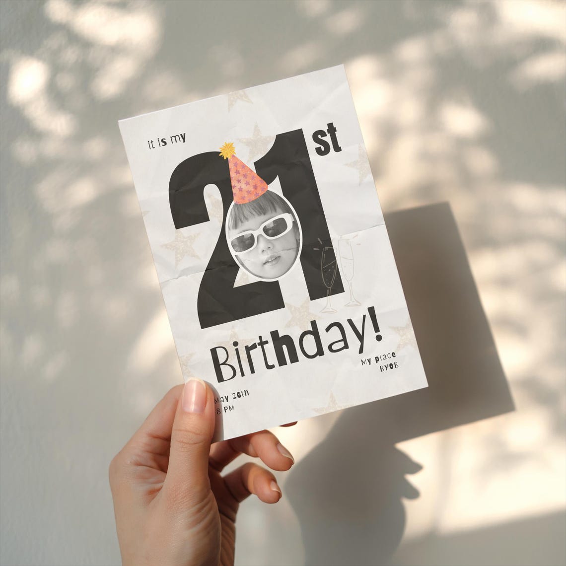 Y2K 21st Birthday Invitation: Editable Magazine Cover Template (digital ...