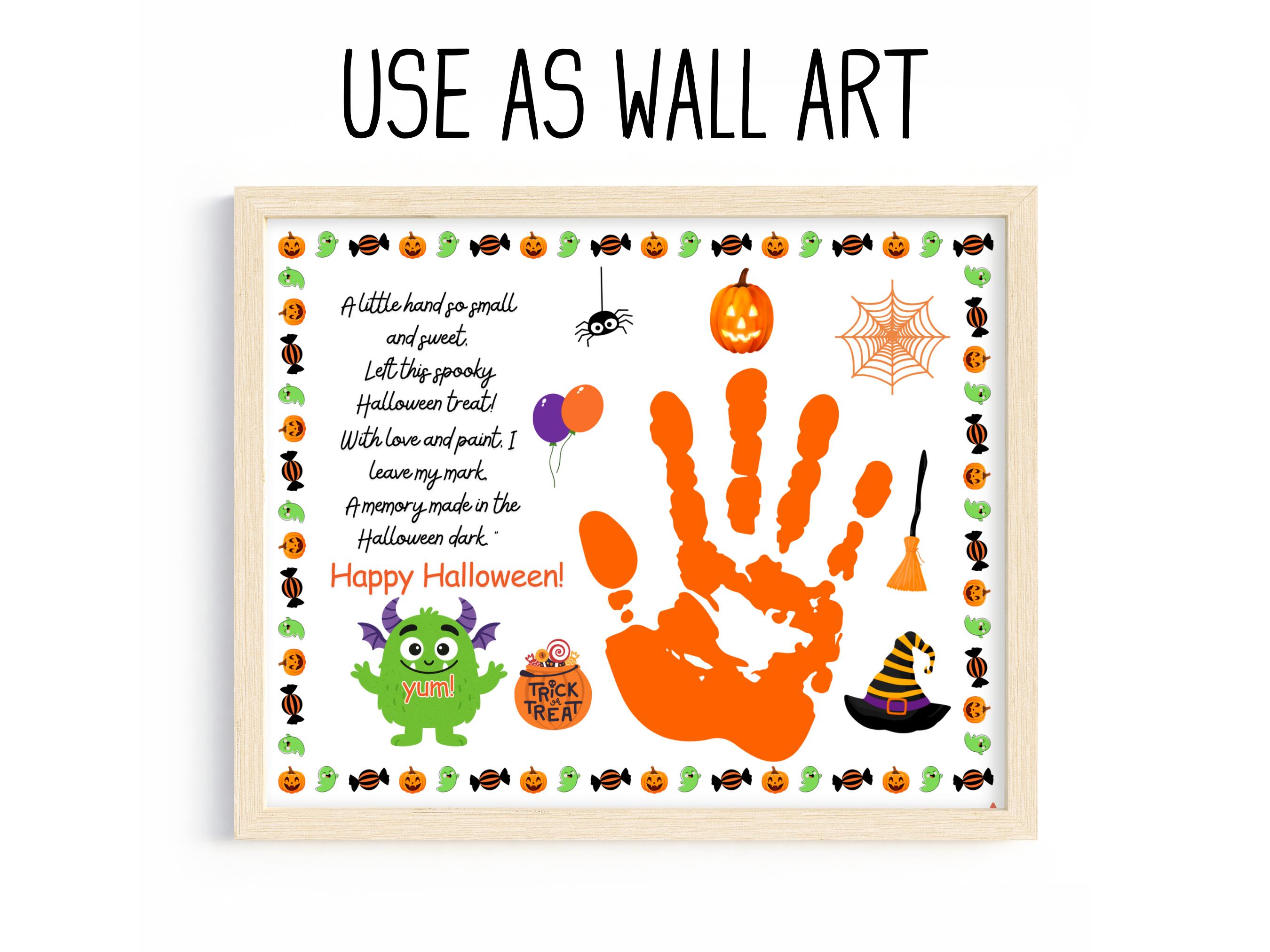 Halloween Handprint Craft Template: Preschool Classroom Keepsake ...