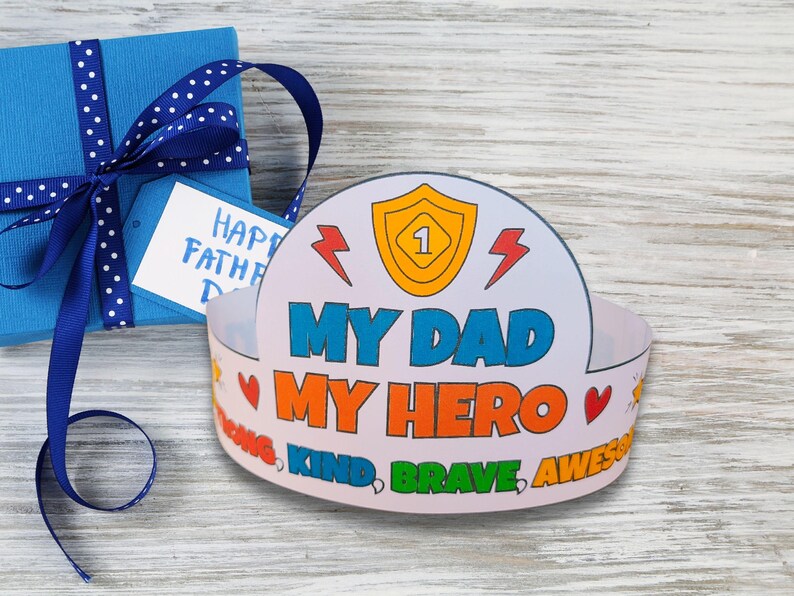 Printable Fathers Day Craft, Fathers Day Paper Crown, Fathers Day Craft ...