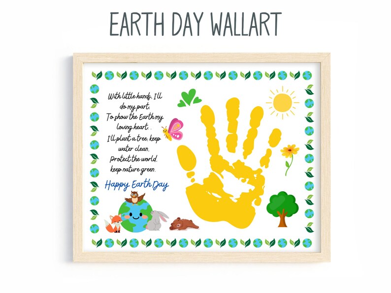 Earth Day Handprint Art, Earth Day Kids, Handprint Poem, Earth Day ...