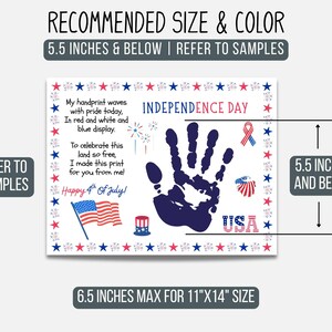 4th of July Handprint Craft, July 4th Handprint, Independence Day ...