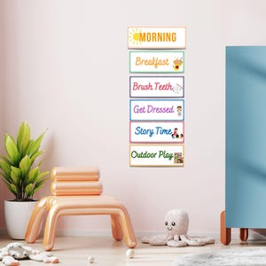 Daily Visual Schedule Pocket Chart Card, Daily Routine Pocket Chart ...
