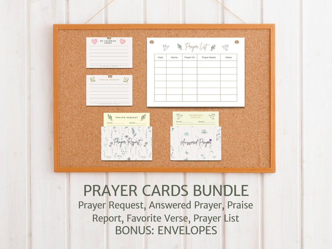 Prayer Requests Card, Answered Prayer Cards, Prayer List, Prayer ...