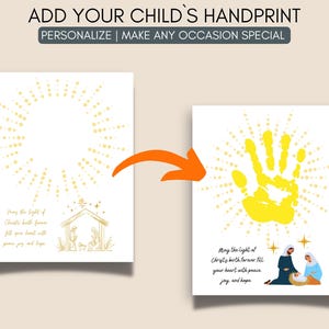 Nativity Handprint Craft, Nativity Scene Christmas Handprint, Sunday ...
