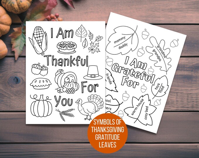 Thanksgiving Coloring Page for Kids: Gratitude Activity (digital ...
