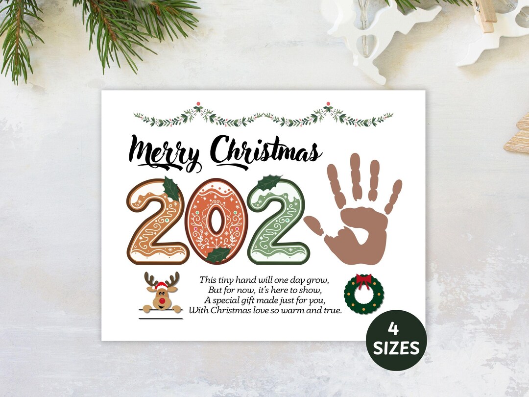 Christmas Handprint Art Poem, 2025 Christmas Craft, Winter Kids ...