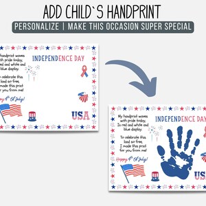 4th of July Handprint Craft, July 4th Handprint, Independence Day ...