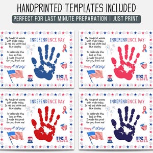 4th of July Handprint Craft, July 4th Handprint, Independence Day ...