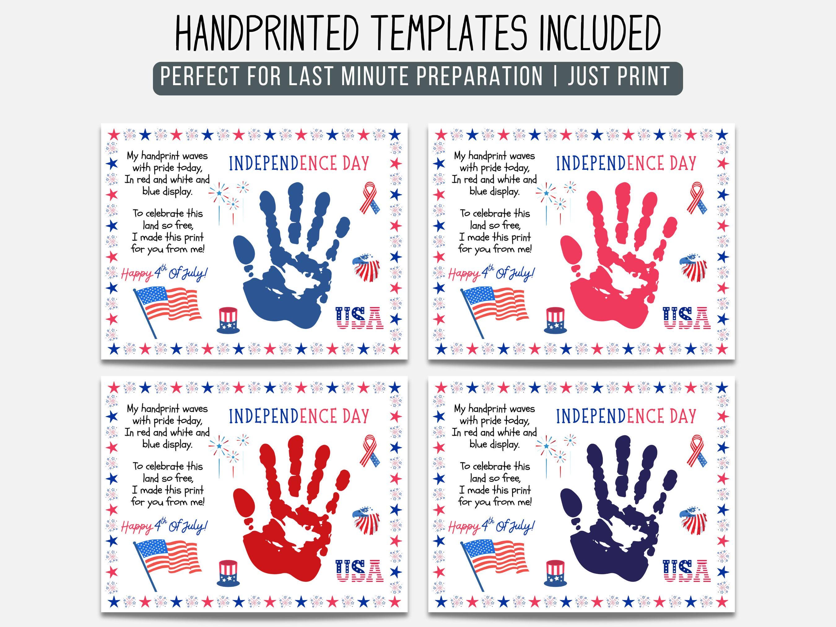 4th of July Handprint Craft, July 4th Handprint, Independence Day ...
