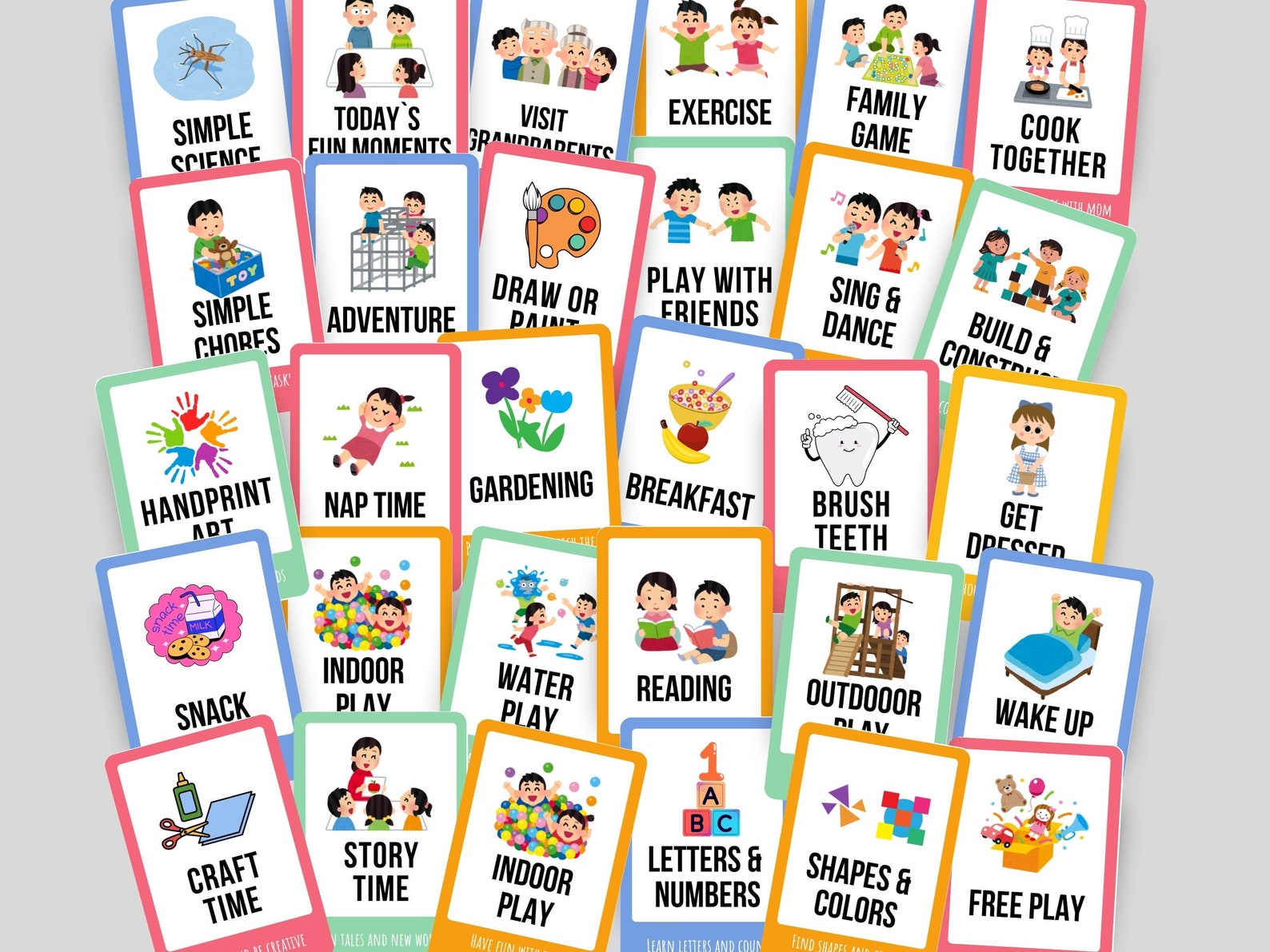 Daily Routine Cards, Visual Schedule Kids, Daily Schedule Pocket Chart ...