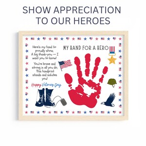 Veterans Day Handprint Craft, Veteran Appreciation, Patriotic Handprint ...