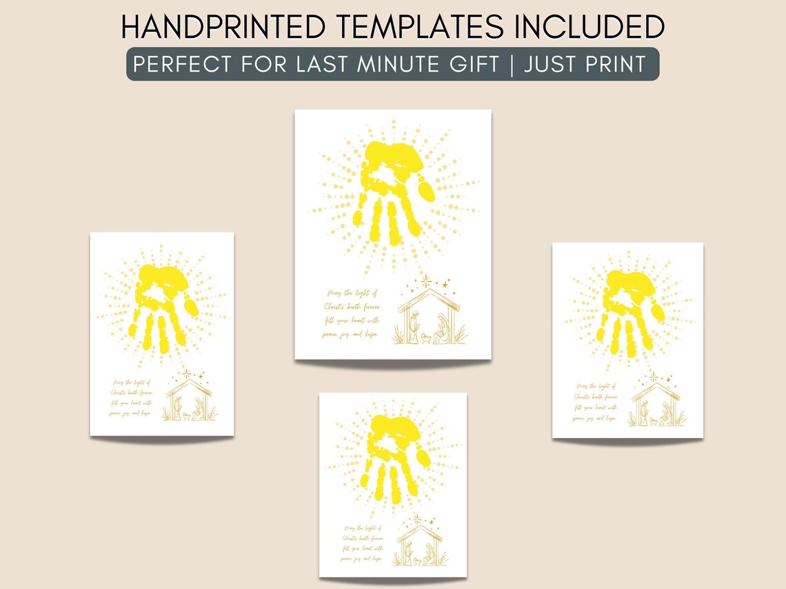 Nativity Handprint Craft, Nativity Scene Christmas Handprint, Sunday ...